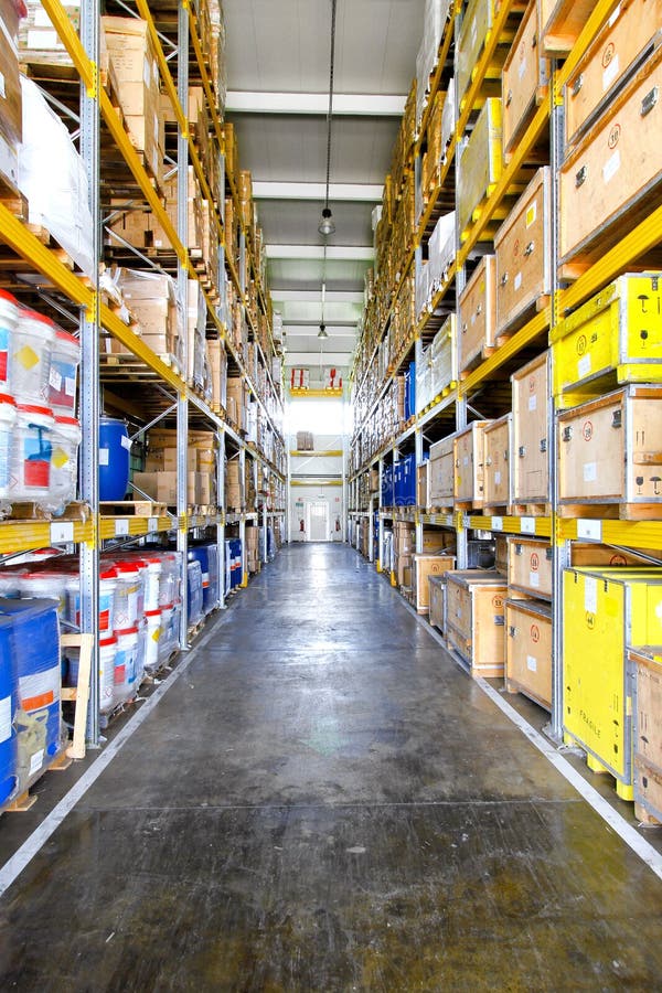 Storehouse corridor stock image. Image of business, export - 17524773