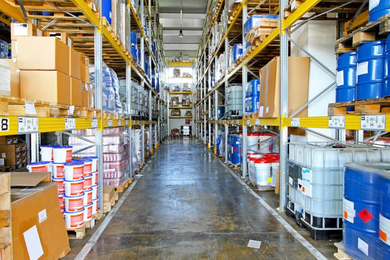 Storehouse stock image. Image of shelving, logistic, factory - 18936973