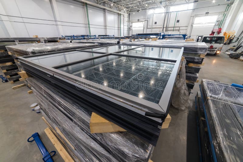 Storehouse Filled with Modern Plastic Windows Stacked on Top of Each ...