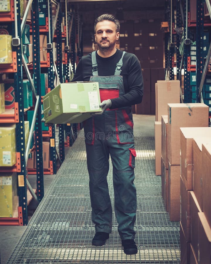 Storekeeper Working in a Warehouse Stock Image - Image of order ...