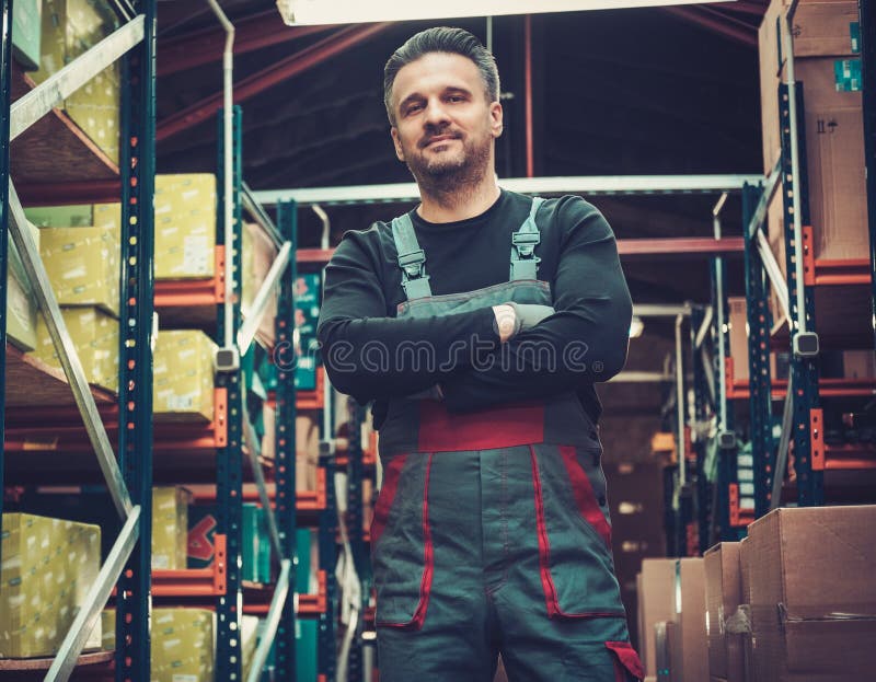 Storekeeper Working in a Warehouse Stock Image - Image of industry ...