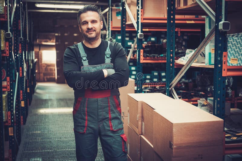 Storekeeper Working in a Warehouse Stock Photo - Image of dispatch ...