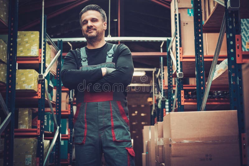 Storekeeper Working in a Warehouse Stock Image - Image of dispatcher ...