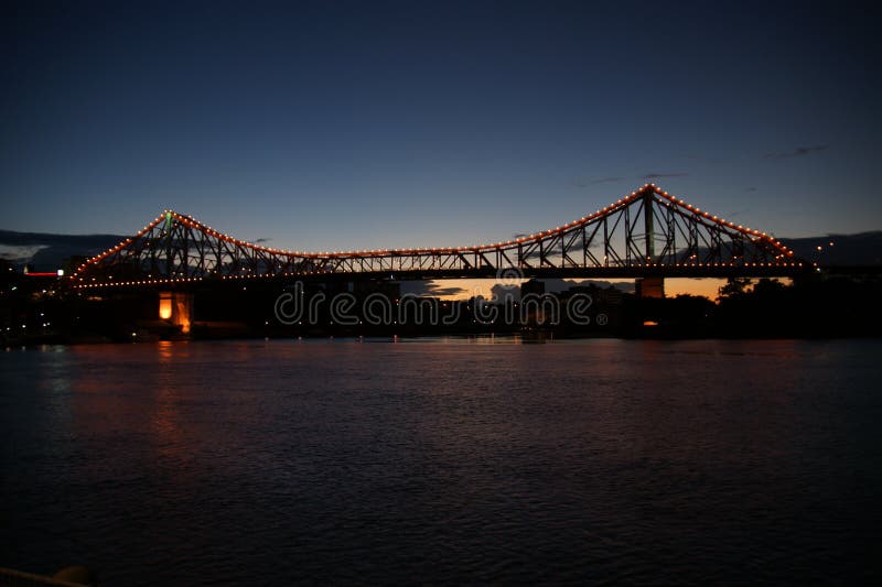 The storey bridge brisbane editorial stock image. Image of lights ...