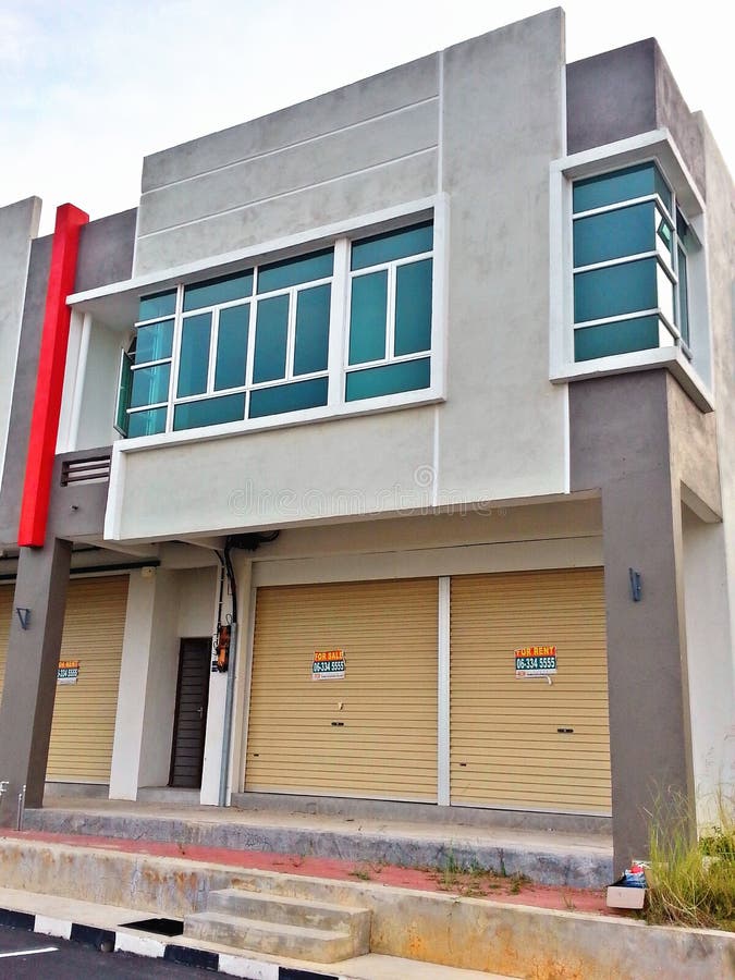 2 Storey Commercial Building Editorial Photo - Image: 55185151