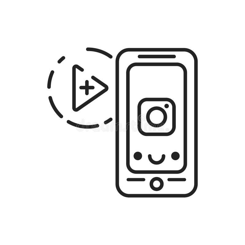 Stories Black Icon. Custom Video Content. Sign for Web Page, Mobile App ...