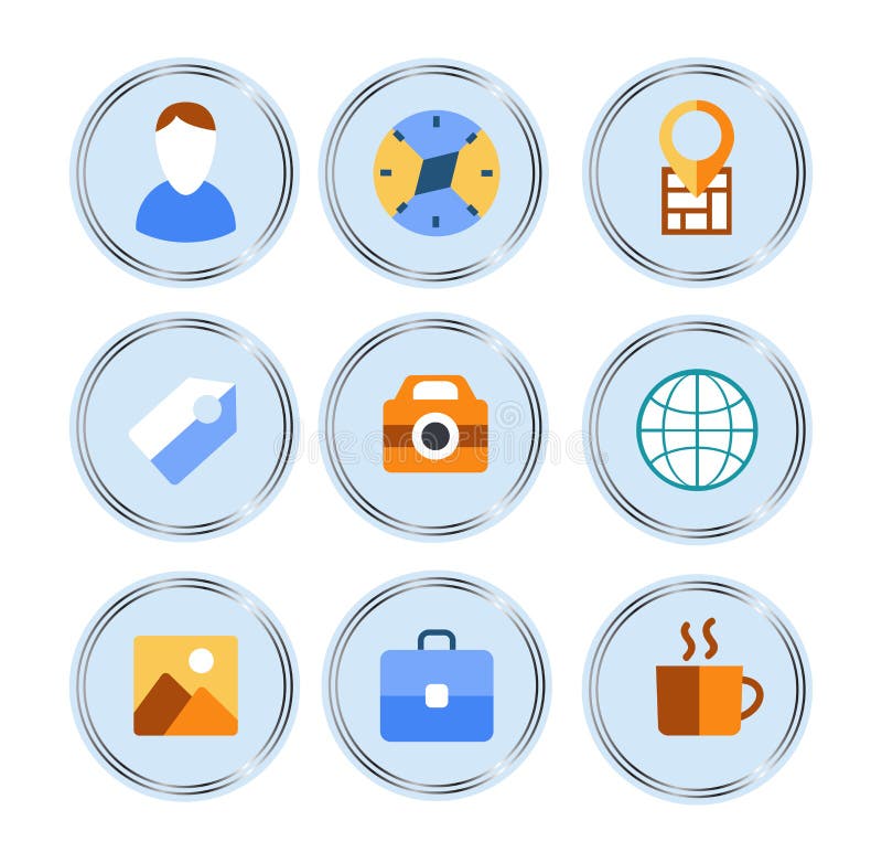 Stories Covers Icons Pastel Theme Stock Vector - Illustration of ...