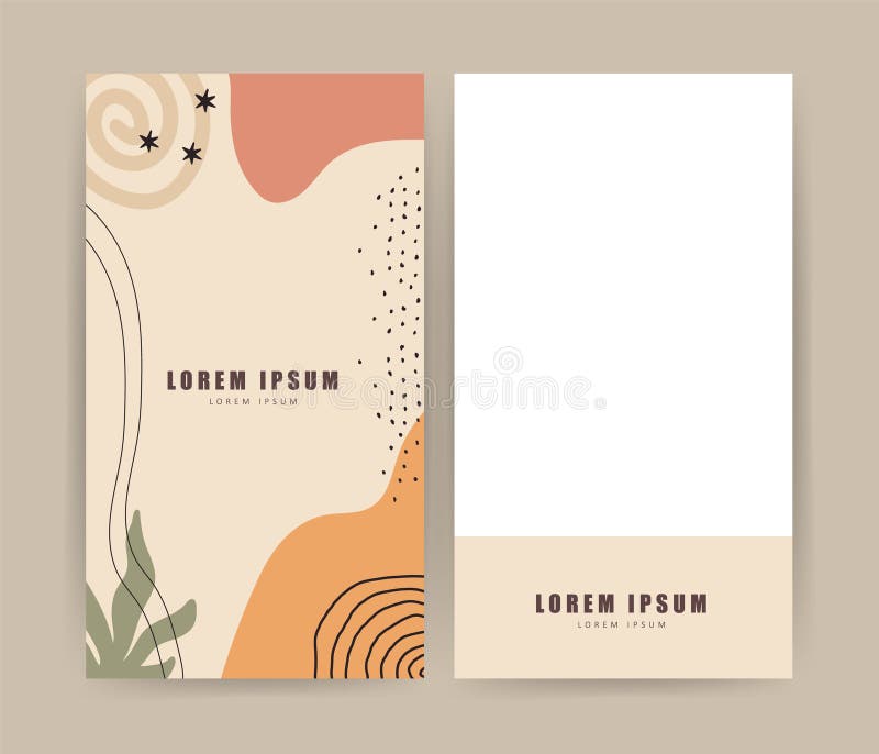 Stories Template with Abstract Shapes. Hand Drawn Various Geometric ...