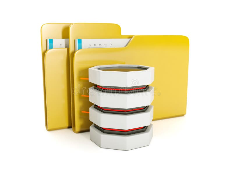 Storing Files on Your Computer Stock Illustration - Illustration of ...