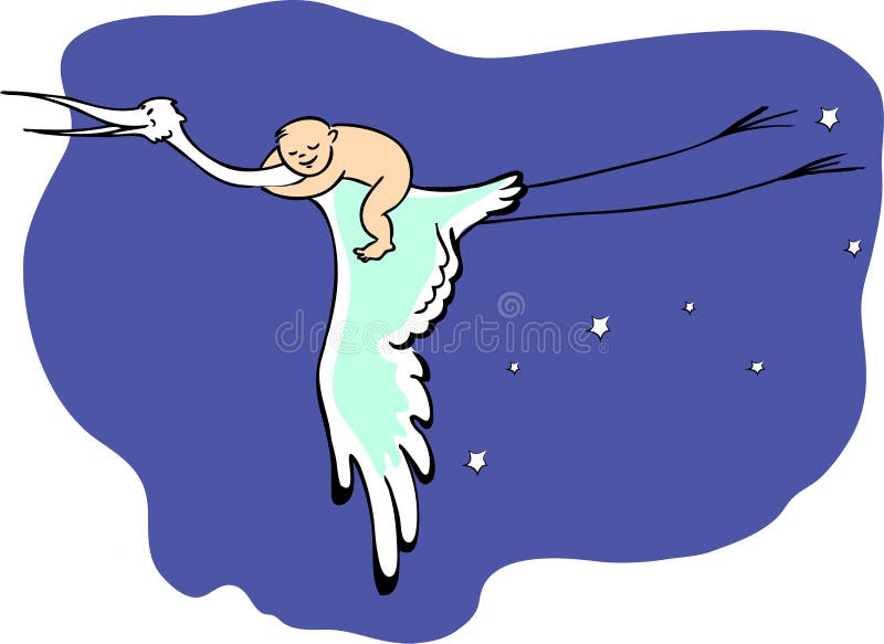 Stork stock vector. Illustration of bird, cosy, smile - 16442214