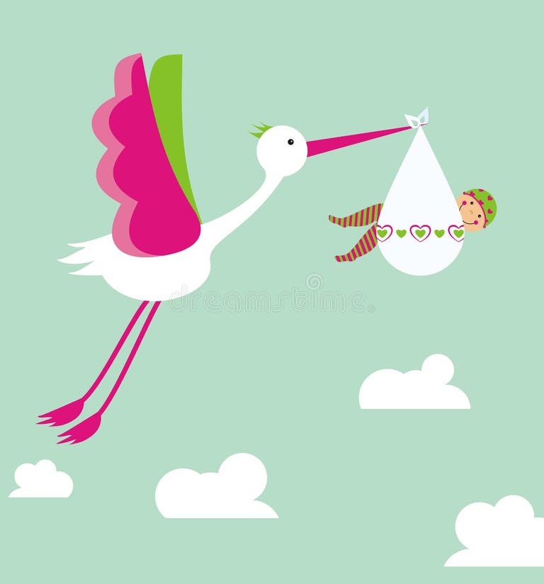 Stork Diaper Stock Illustrations – 511 Stork Diaper Stock Illustrations ...