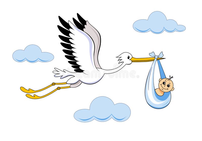 Cute Stork Clipart Baby