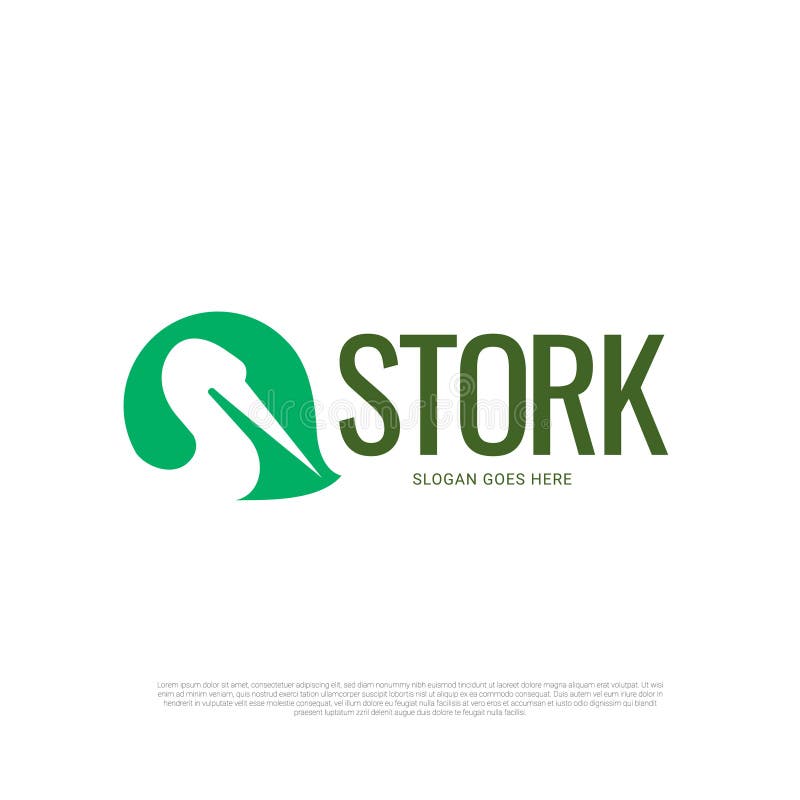 Stork bird logo design stock vector. Illustration of concept - 202603737