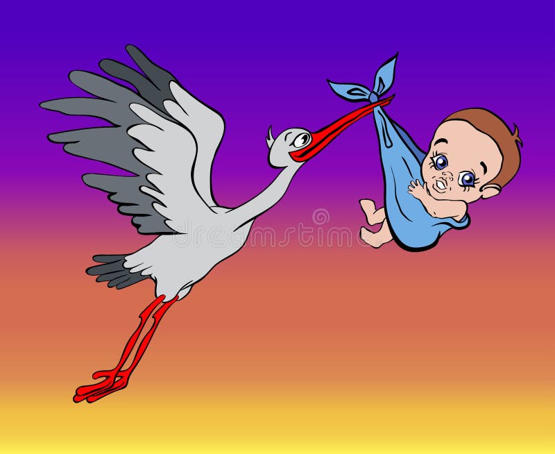 The Stork Brings the Baby Icon. Baby Element Icon. Premium Quality ...