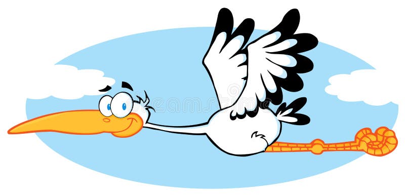 Cartoon Character Funny Stork Stock Vector - Illustration of humour ...