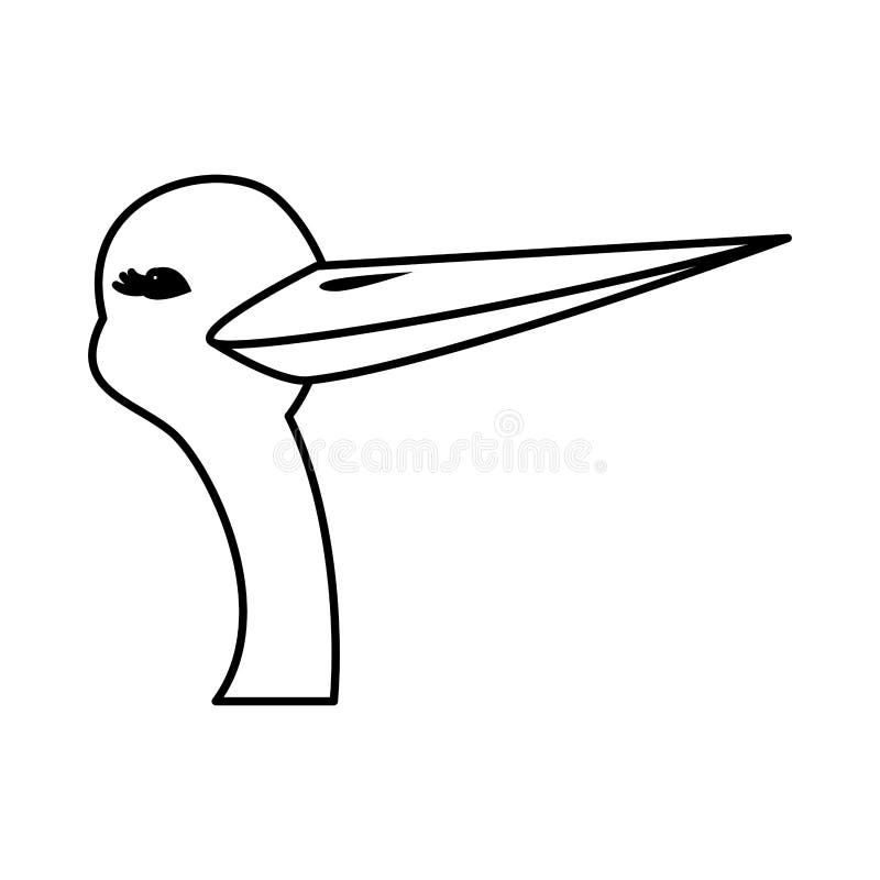 Stork Icon. Animal Concept. Vector Graphic Stock Illustration ...