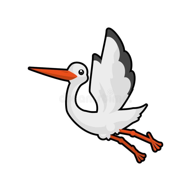 Stork Icon. Animal Concept. Vector Graphic Stock Illustration ...