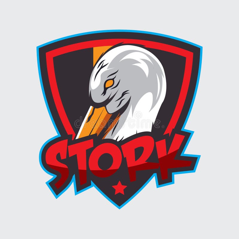 Stork Logo Vector stock vector. Illustration of design - 92096253