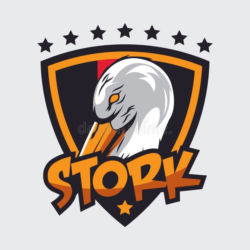 Stork Logo Vector stock vector. Illustration of design - 92096253