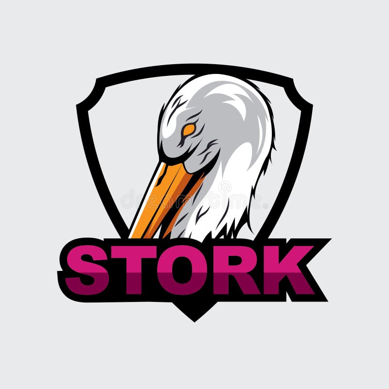 Stork logo stock vector. Illustration of badge, aeroplane - 97937350