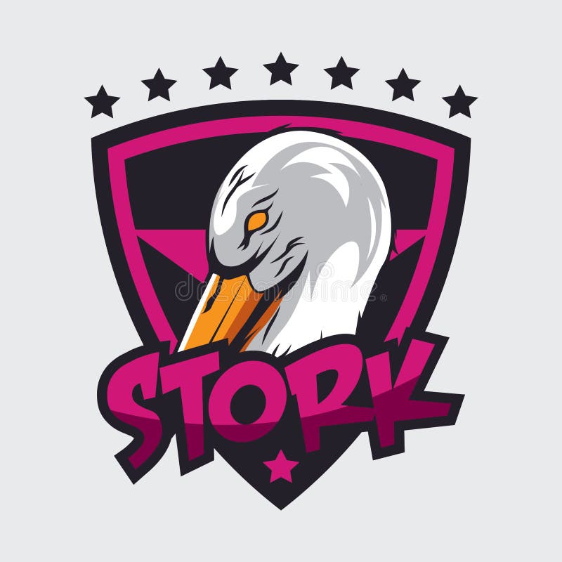 Stork Logo Vector stock vector. Illustration of design - 92096253