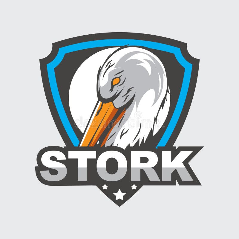Stork Logo Vector stock vector. Illustration of design - 92096253