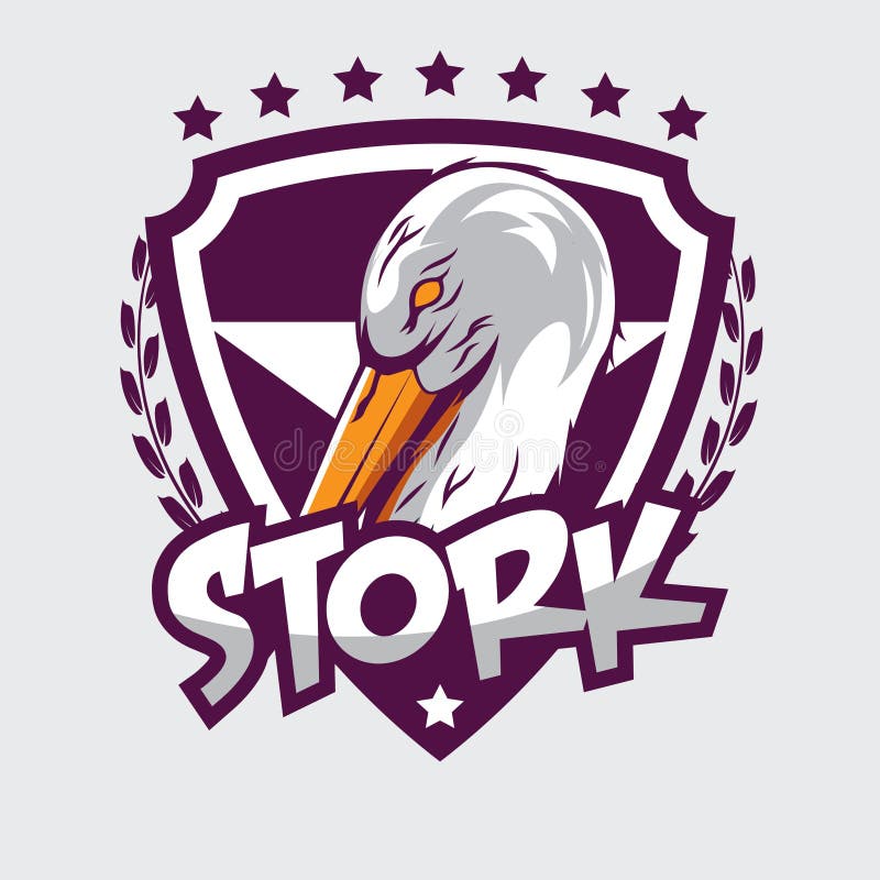 Stork Logo Vector stock vector. Illustration of modern - 92095410