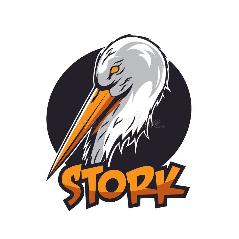 Stork Logo Vector stock vector. Illustration of modern - 92095410