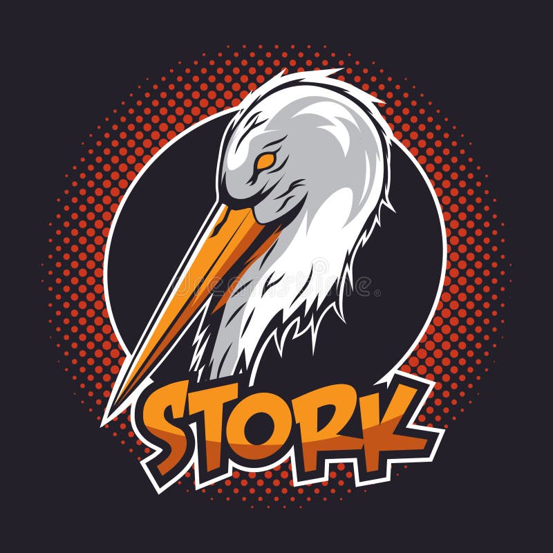 Stork Logo Vector stock vector. Illustration of design - 92095700