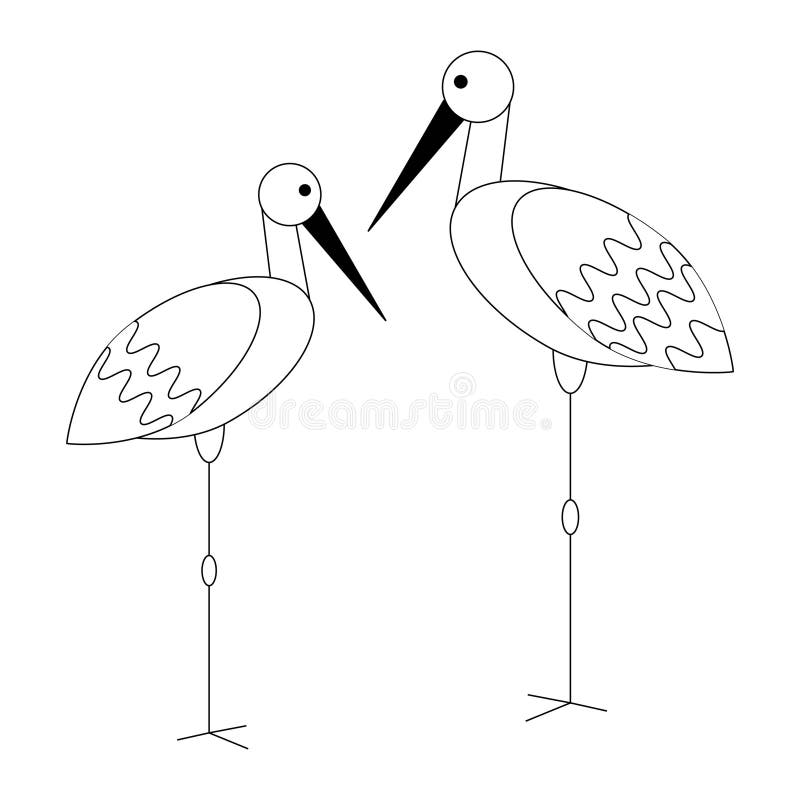 Outline Storks Stock Illustrations – 62 Outline Storks Stock ...