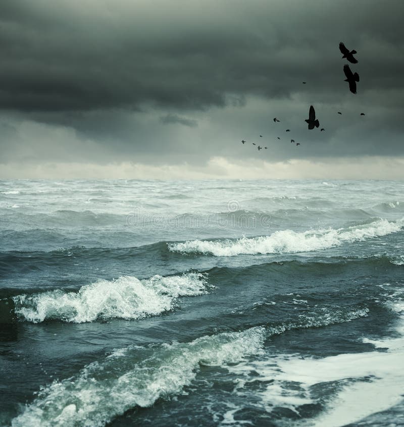 Storm over ocean stock image. Image of cloudscape, power - 33818057