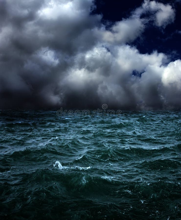 Dark sky and danger sea stock photo. Image of cloudscape - 6832364