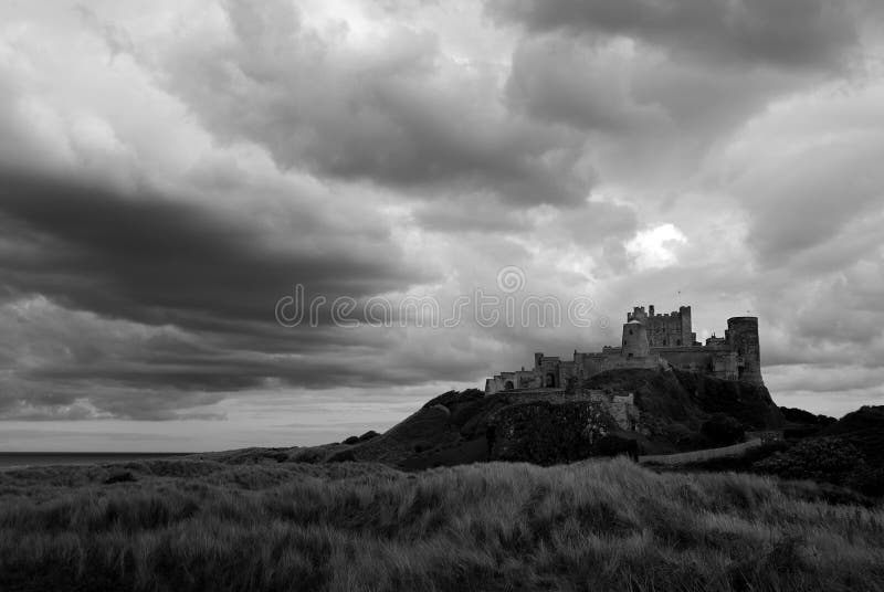 Storm Approaching a Castle stock photo. Image of mound - 16271162