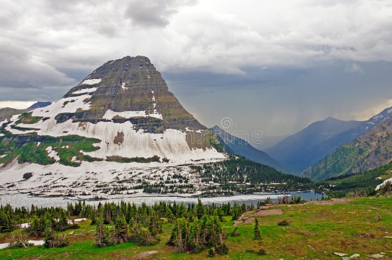Storm Approaching the High Mountains Stock Image - Image of snow, pass ...