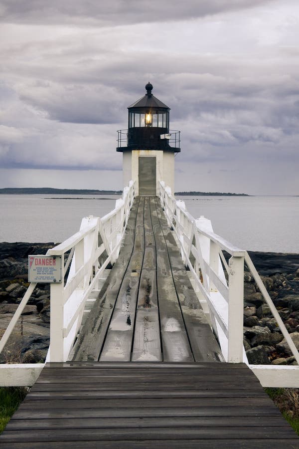 Storm Approaching Marshall Point Lighthouse, Maine Stock Photo - Image ...