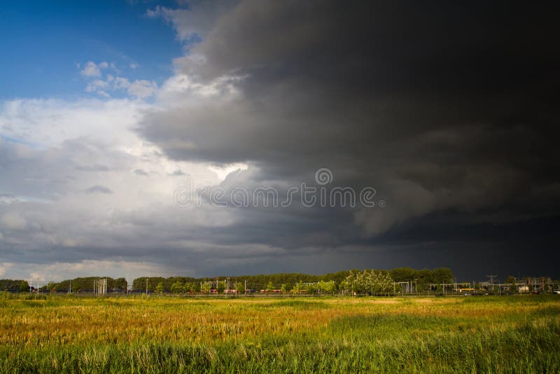 Approaching Storm Clouds Over Water Stock Image - Image of rainstorm, awesome: 34530189