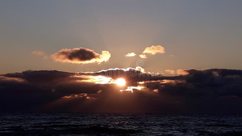Storm Approaching at Sunset Stock Image - Image of approaching, sunset ...