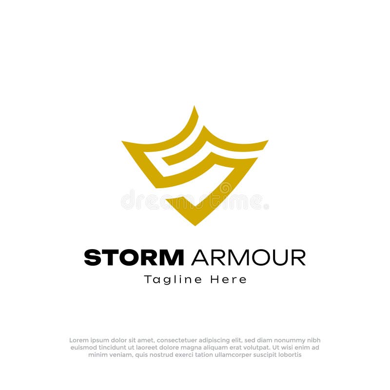 Storm Armour Shield Logo Vector Design Stock Vector - Illustration of ...