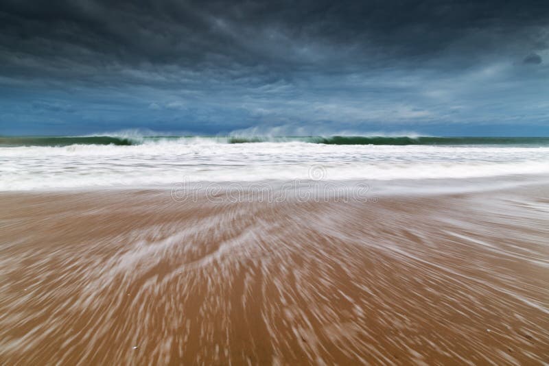 Storm on the beach stock image. Image of ocean, beautiful - 83331375