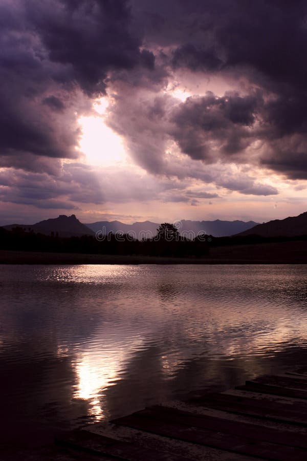 Storm brewing stock image. Image of mountains, lake, africa - 294051