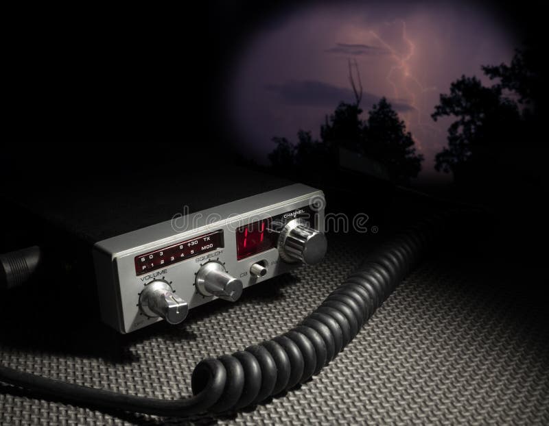Storm Brewing Behind a CB Radio on Channel 11 Stock Photo - Image of ...