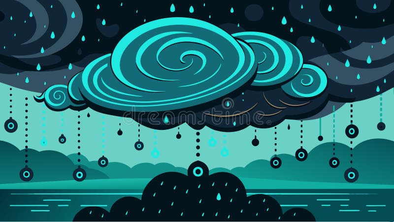 A Storm Brewing in the Sky with Dark Clouds Filled with Swirling ...