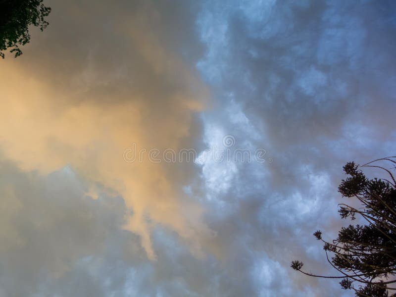 Storm build up over a park stock image. Image of skies - 213036833