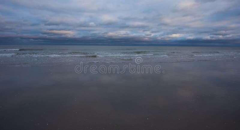 Storm Clearing at Myrtle Beach at Sunrise Stock Photo - Image of leisure, brown: 282192470
