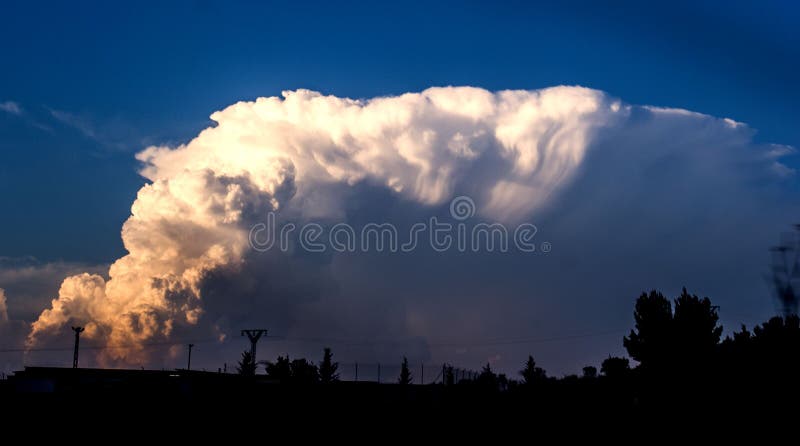 Storm cloud in August stock photo. Image of cumulonimbus - 158287572