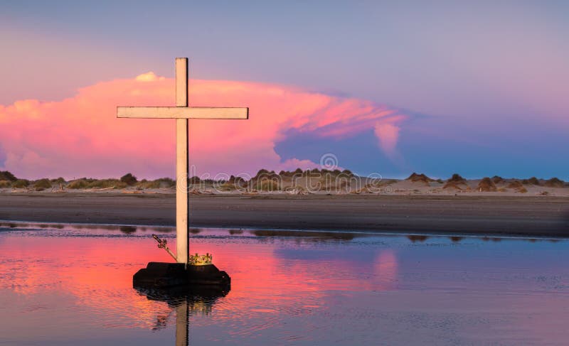 Storm Cloud Cross stock photo. Image of faith, christian - 48460218