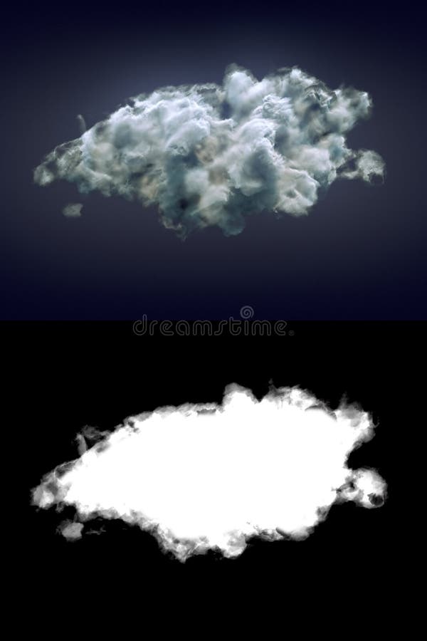 Storm Cloud on Dark Background 3d Rendering Stock Illustration ...