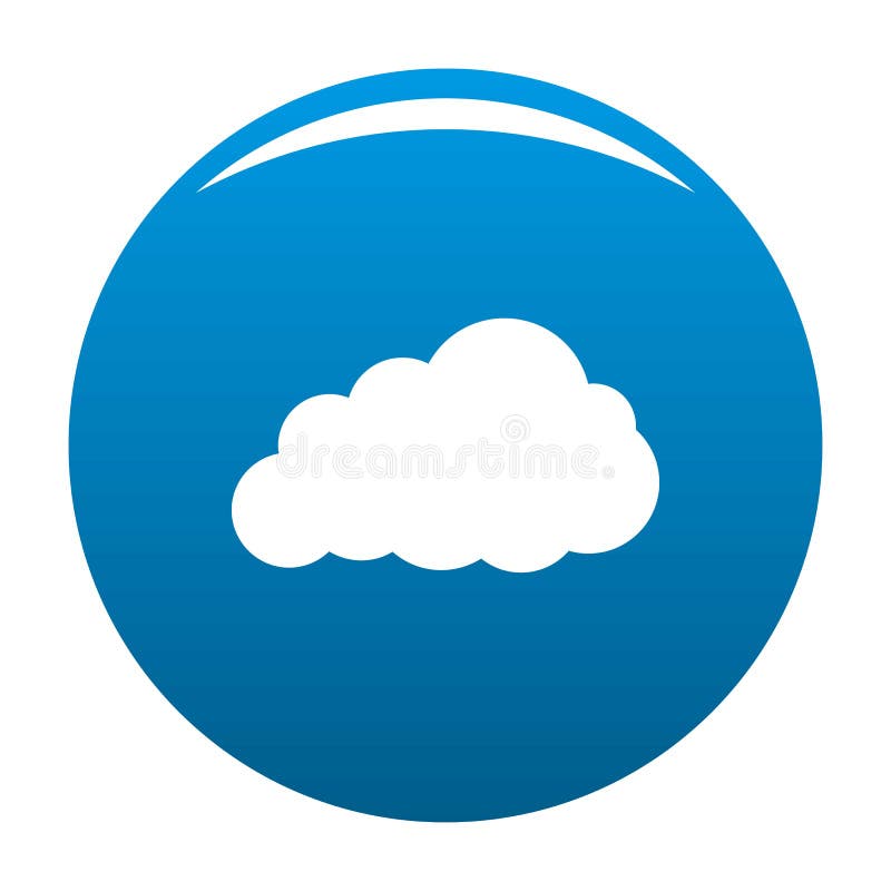Storm cloud icon blue stock illustration. Illustration of form - 123796758