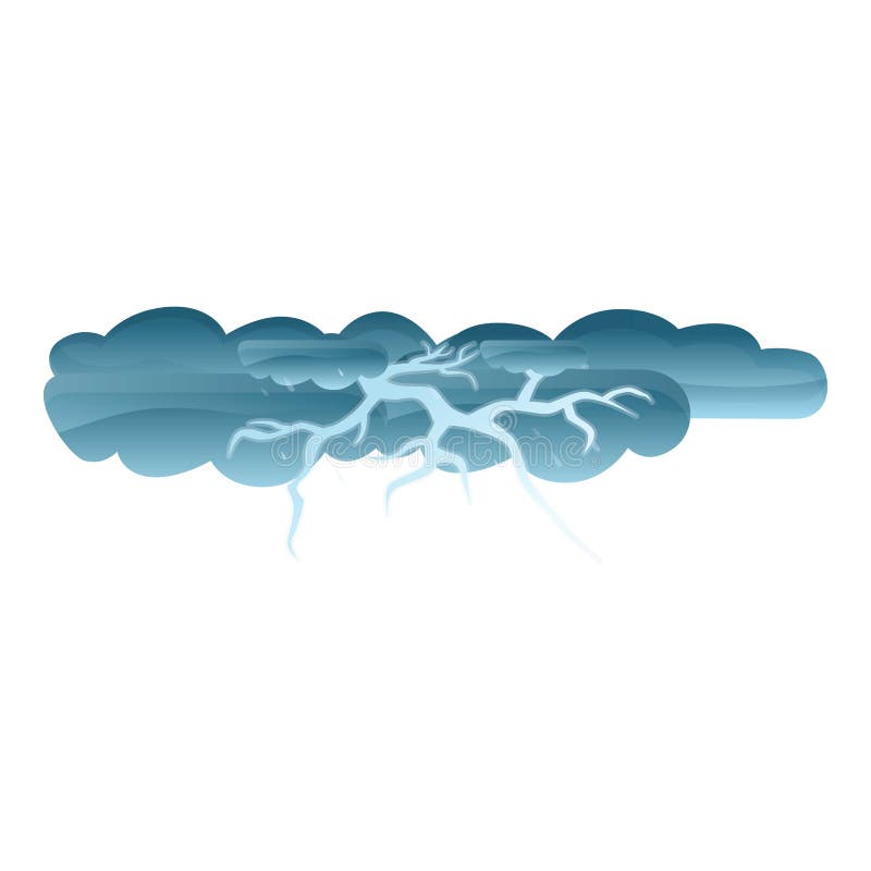 Thunderstorm Storm Concept Banner, Cartoon Style Stock Vector ...