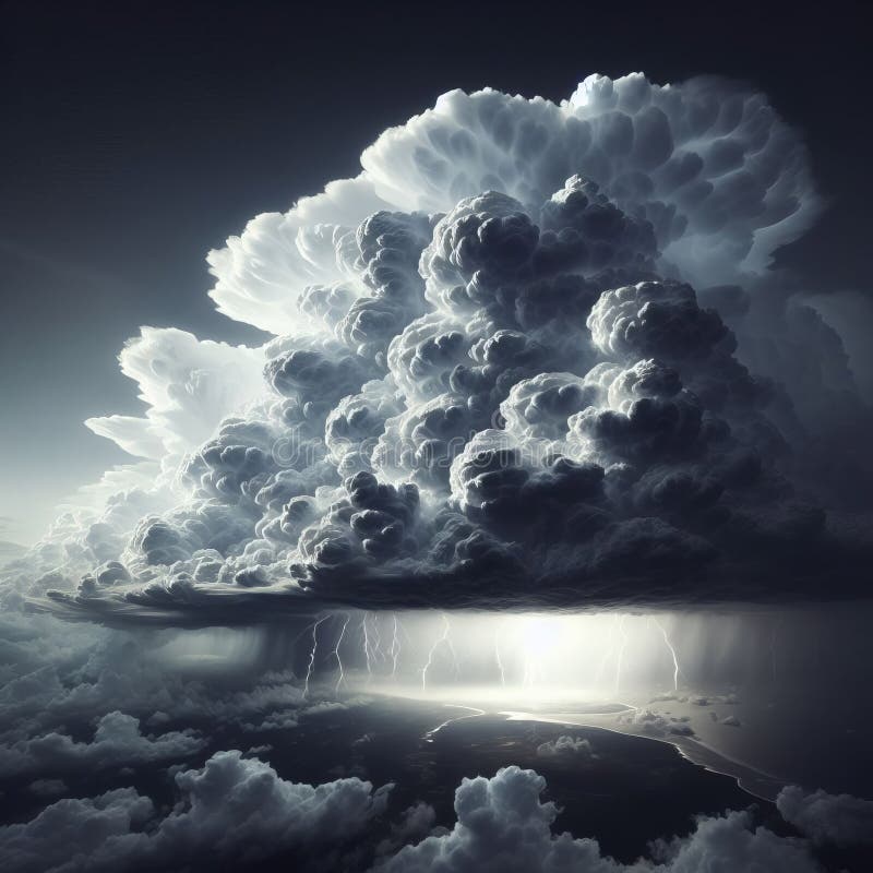 Storm Cloud Large, Towering Clouds Associated with Thunderstrms Stock Photo - Image of item ...
